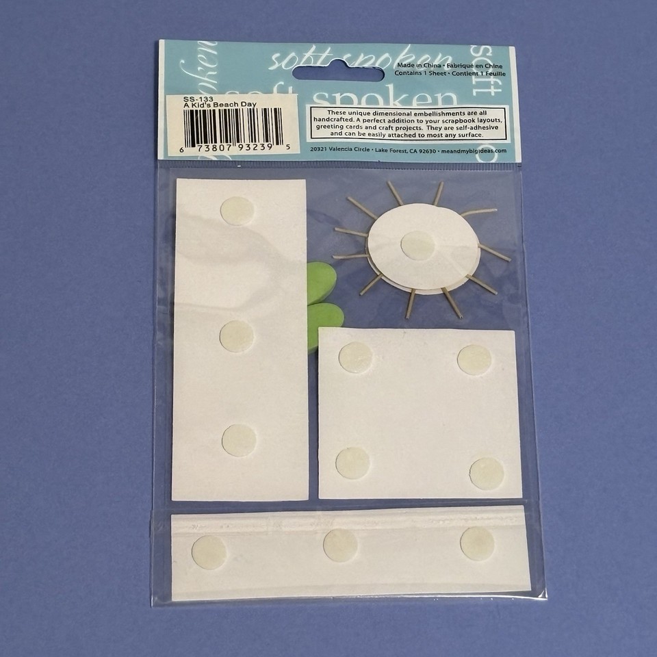 MAMBI "A Kid's Beach Day" Summer Vacation Scrapbooking Stickers By Soft ...