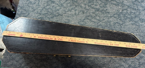 Antique / Vintage Coffin Style Violin Wooden Case W/ Metal Handle Prop ...