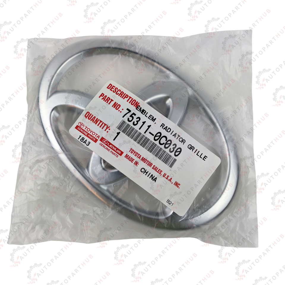 Genuine Toyota Sequoia Tundra Tacoma Chrome Front Grille Emblem OEM ...