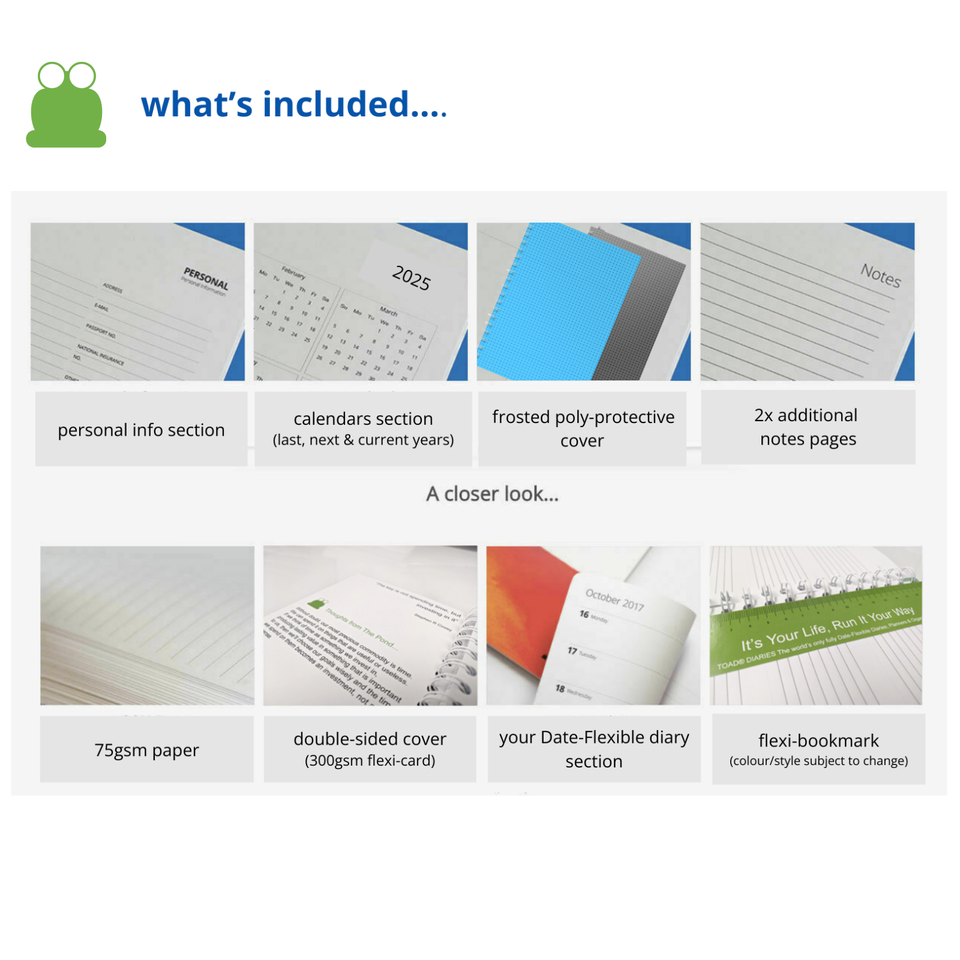 A4 & A5 Future Year Diary: 2026, 2027, 2028 - Week View or Day Per Page ...