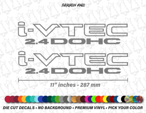 i-Vtec DOHC 2.4 Side Decals for Element Accord CRV Odyssey Civic Si K24 ...