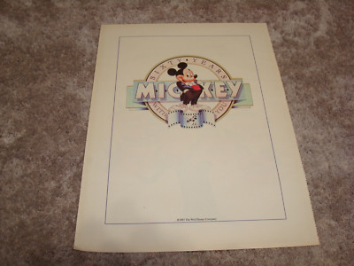 MICKEY MOUSE 1987 anniversary ad "Sixty Years With You", Walt Disney ...