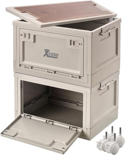 NEU 2er Set Boxen Deckel Rollen MDF Ablage 30L faltbar für Outdoor ...