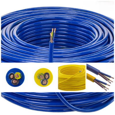 Arctic Grade Flex Cable BLUE / YELLOW 3 CORE OUTDOOR MAINS ARTIC 3183A ...