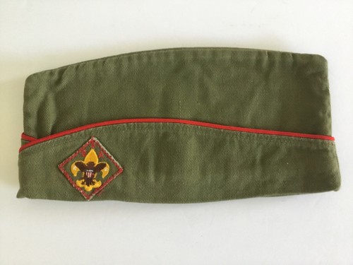 RARE VINTAGE BSA HAT GARRISON CAP BOY SCOUT EMBROIDERED SANFORIZED ...