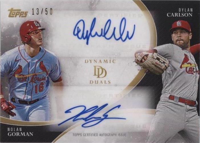 2023 Topps Dynamic Duals - Dylan Carlson, Nolan Gorman #5A Black ...