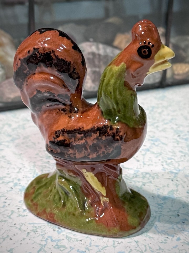 Breininger Pottery, Glazed Redware, Rooster, Figurine, 2003, 4.5”T ...