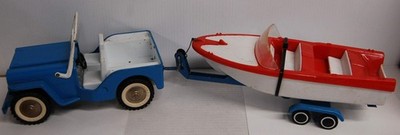 Vintage Tonka Jeep with Clipper Boat & Trailer 60s *Incomplete* | eBay