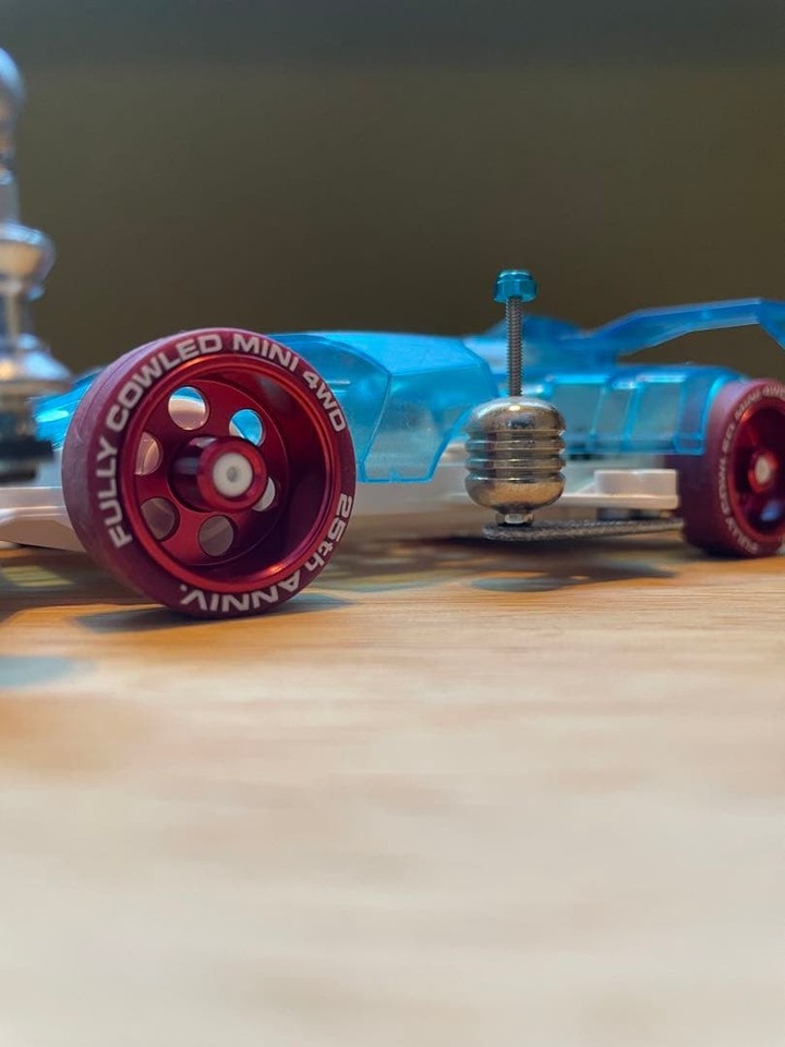 Mini 4Wd Rising Trigger Clear Blue Paint | eBay
