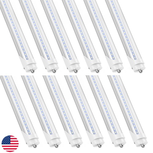 12 Pack T8 8FT LED Tube Light Bulbs 45W FA8 Single Pin 6500K 8FT LED ...