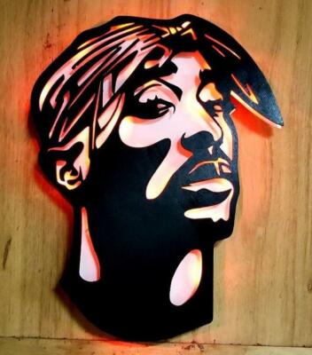 Tupac Sign, Tupac Shakur, LED signs, 2pac man cave sign, tupac art ...
