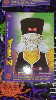 Carte Dragon Ball Z Fighting Cards n° 55 Dbz Panini Android c 20 cyborg ...
