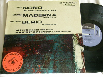 Luigi NONO Bruno MADERNA Luciano BERIO Thea King Walter Trampler ...