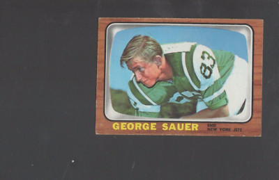 1966 Topps Football Card #101 George Sauer-New York Jets Ex Card | eBay