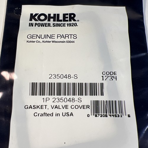 Genuine OEM - Kohler Valve Cover Gasket - 235048-S | eBay