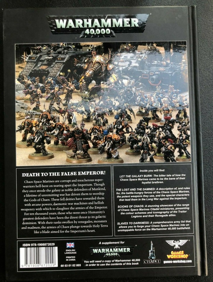 Warhammer 40k Chaos Space Marines 6th Edition Codex | eBay