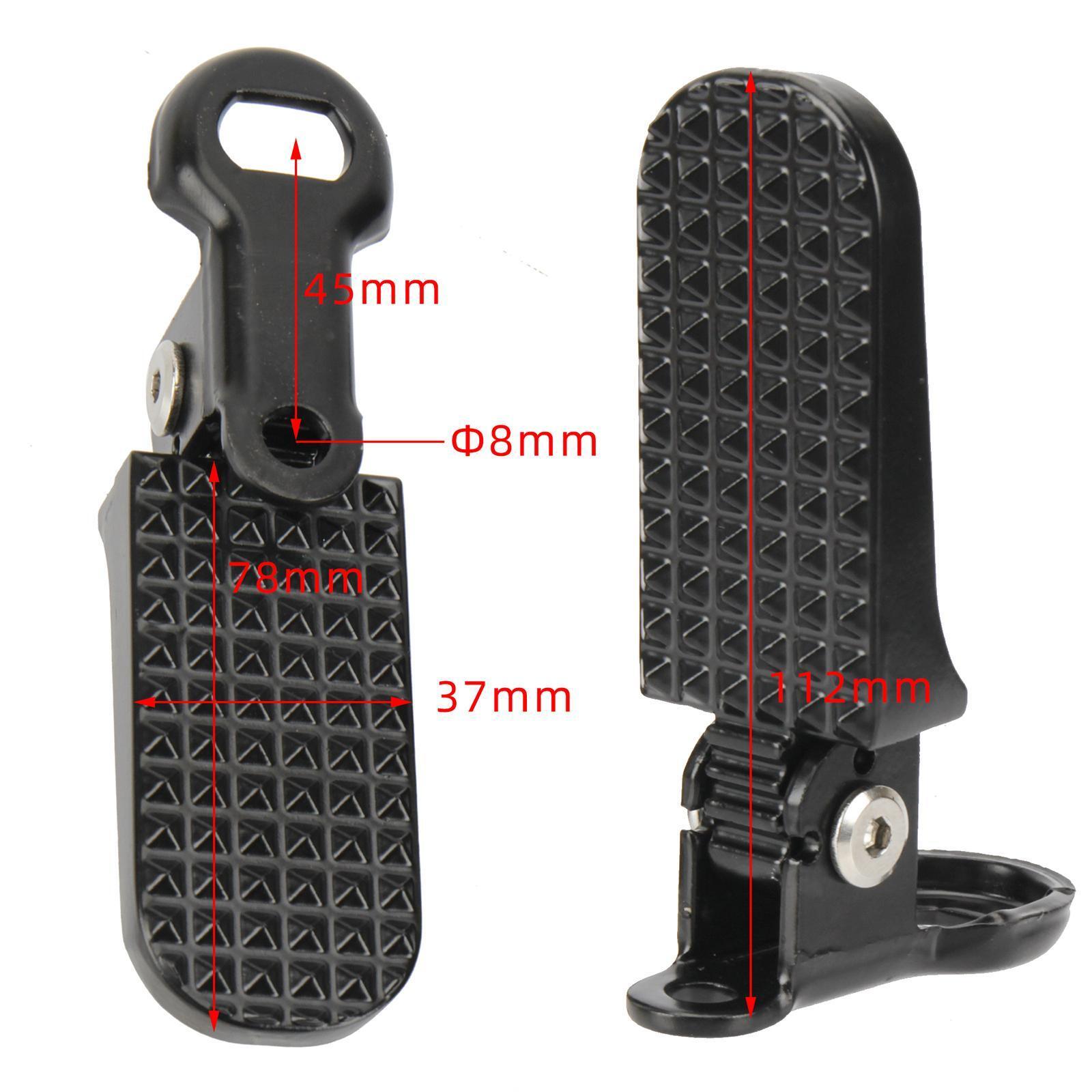 Bicycle Rear Pedals Foldable Footrest Easy Installation Universal Non ...