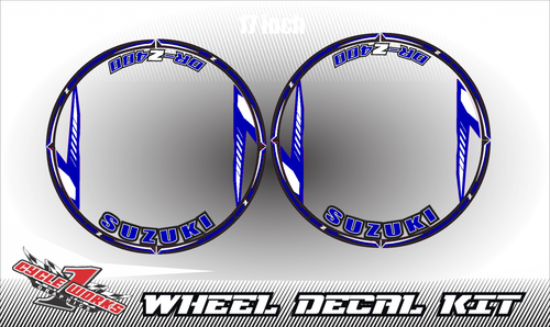 Wheel Stickers for Suzuki DR-Z 400 DRZ SUPERMOTO Rim TapeDecals ...