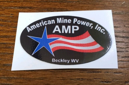 American Mine Power AMP Hard Hat Coal Mining Sticker | eBay