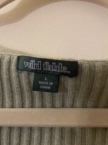 Wild Fable brand LARGE Sage Green Crop Sweater | eBay