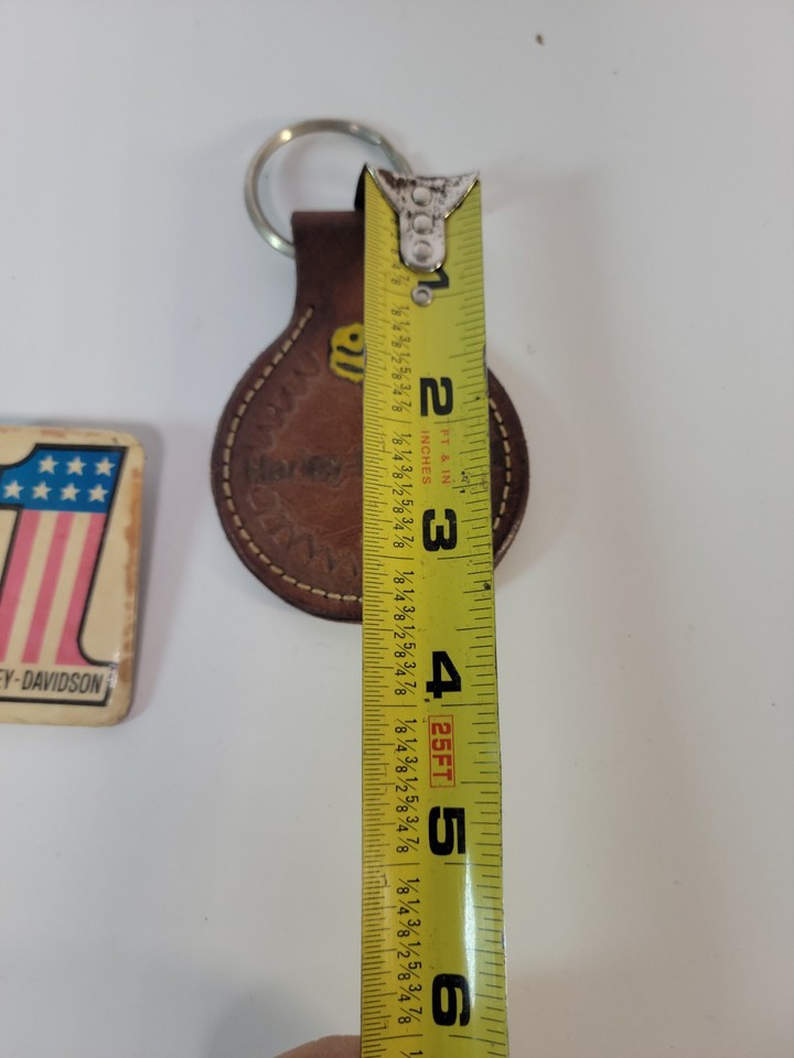 Harley Davidson Vintage Collectibles Leather Key Fob Keychain And Pin ...