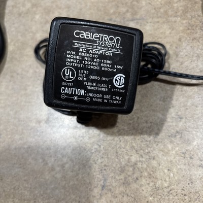 CABLETRON 5650010 AC ADAPTER Power Supply 12v 800ma AD-1280 | eBay