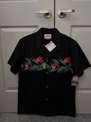 NWT Vintage Paradise Found Hawaii Men's Button Up Hawaiian Aloha Shirt ...