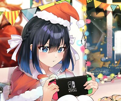 Anime girl nintendo switch santa Playmat Gaming Mat | eBay