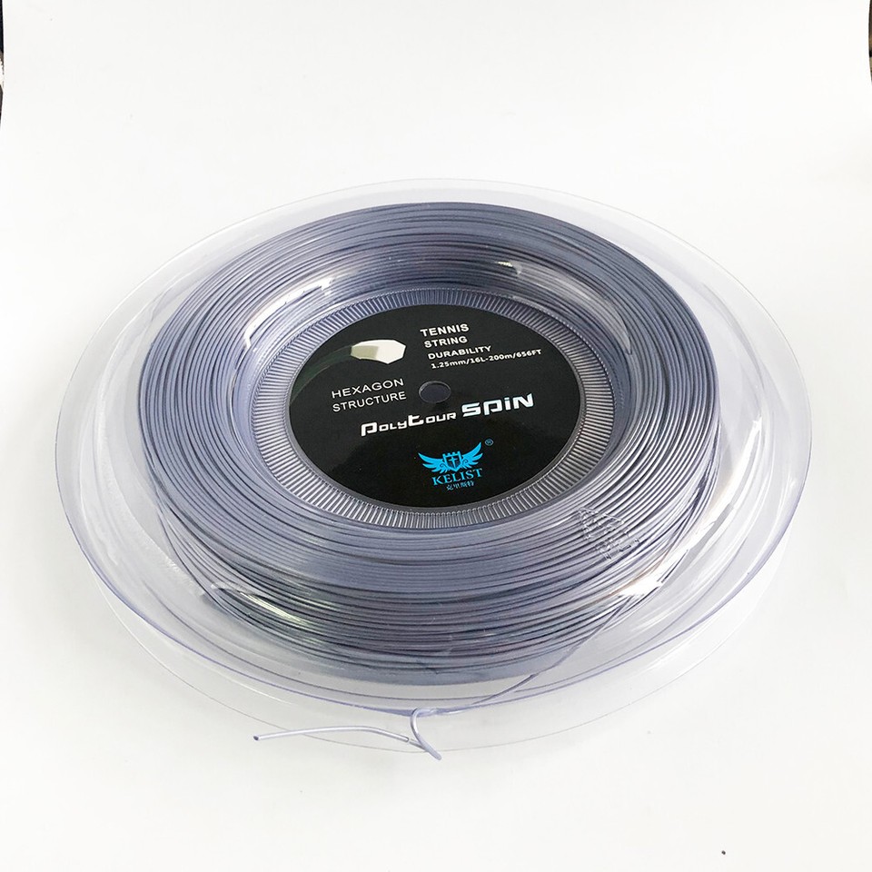 Hexagon Polyester Tennis Racket String Reel Gray Color | eBay