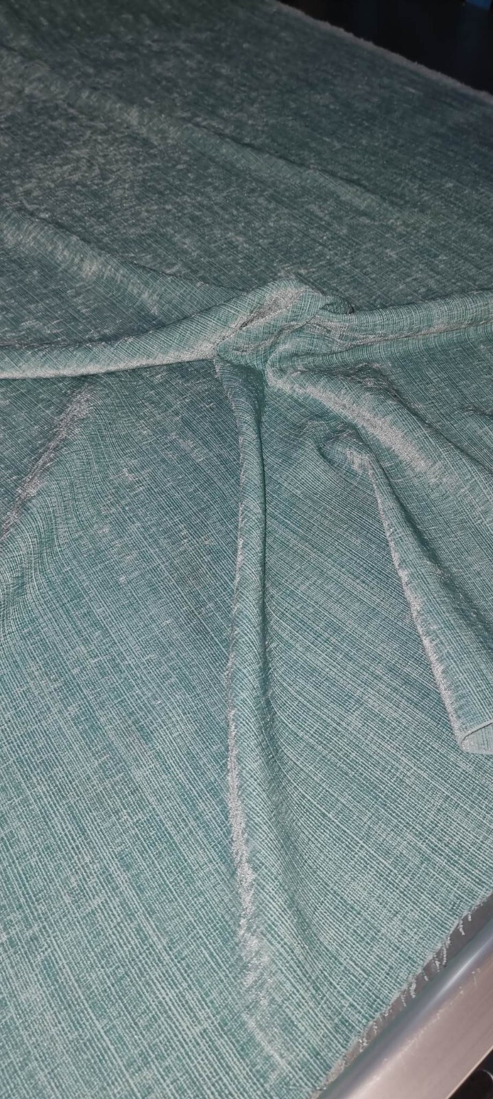 DUCK EGG - Chenille Upholstery Fabric (Teagan light cyan) Curtains ...