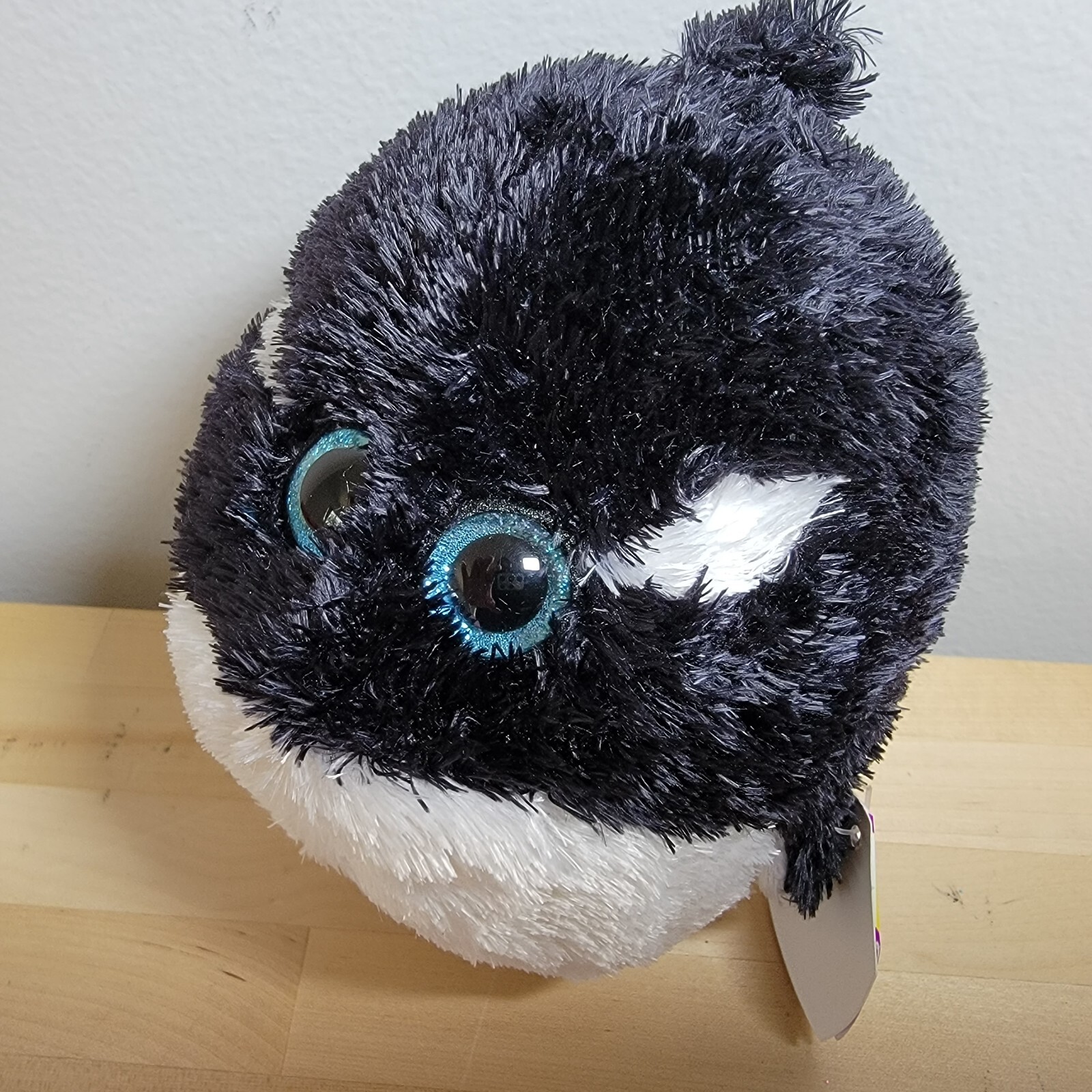 TY Beanie Ballz SPLASH ORCA WHALE IN BALL SHAPE 5" Plush STUFFED ANIMAL ...
