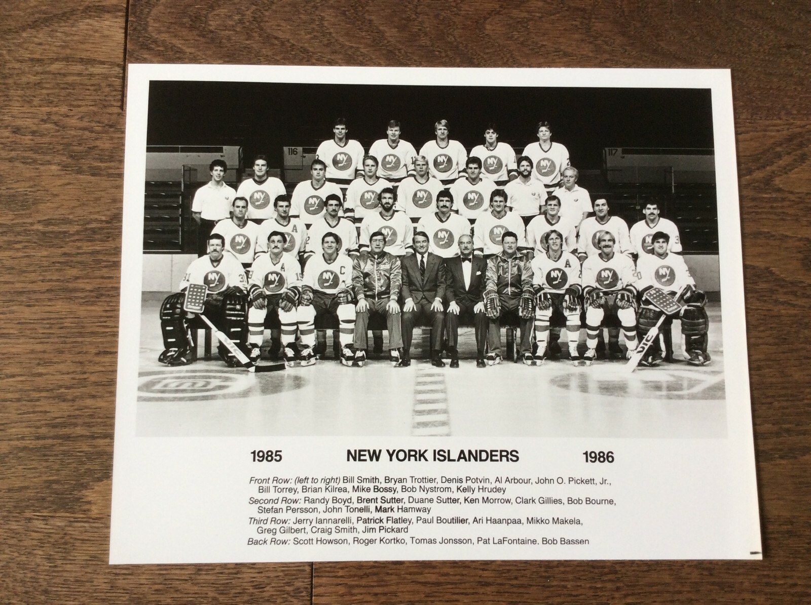 New York Islanders 1985-86 Team Hockey Photo Denis Potvin Mike Bossy ...