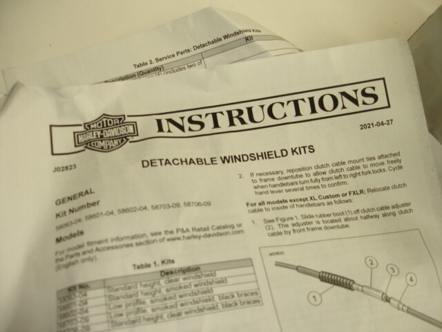 Sportster Dyna Quick Release 18 Clear Windshield 58063 04 for sale ...