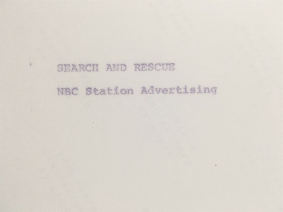 1977 NBC TV "SEARCH AND RESCUE" ORIG NETWORK PROMO PHOTO SATURDAY ...