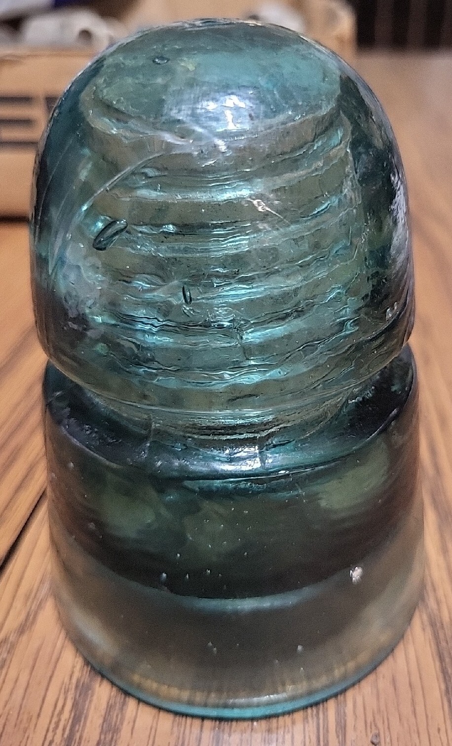 CD 145 Blue Aqua BROOKFIELD "B" Antique Glass Telegraph Insulator ...