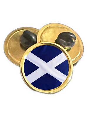 3 x Scotland Dark Blue Saltire Gold Plated Lapel Pin Badges | eBay
