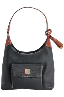 Dooney & Bourke Pebble Leather Hobo Black | eBay