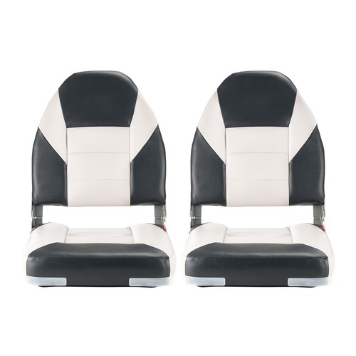 2-Pack Boat Seats High Back Folding Fishing Boat Seat Sponge Padding ...