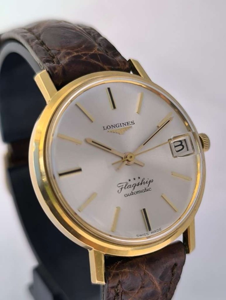 Year 1966. Vintage 18k Longines Flagship, Rare Screw Back Case | eBay UK