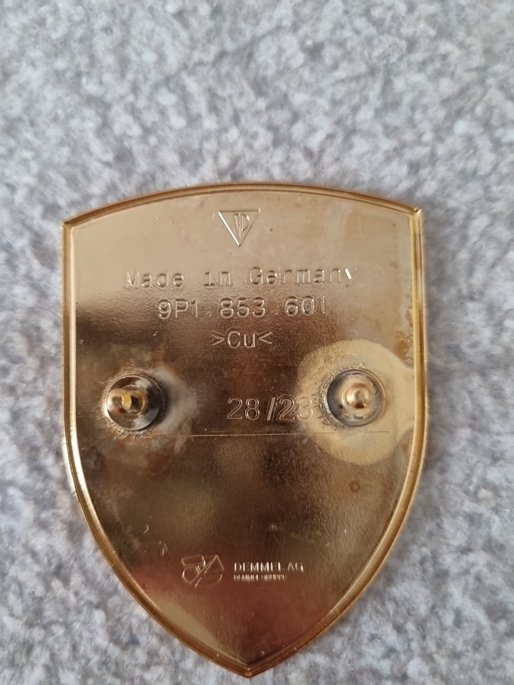 9P1853601 Porsche Bonnet Badge Emblem New | eBay UK