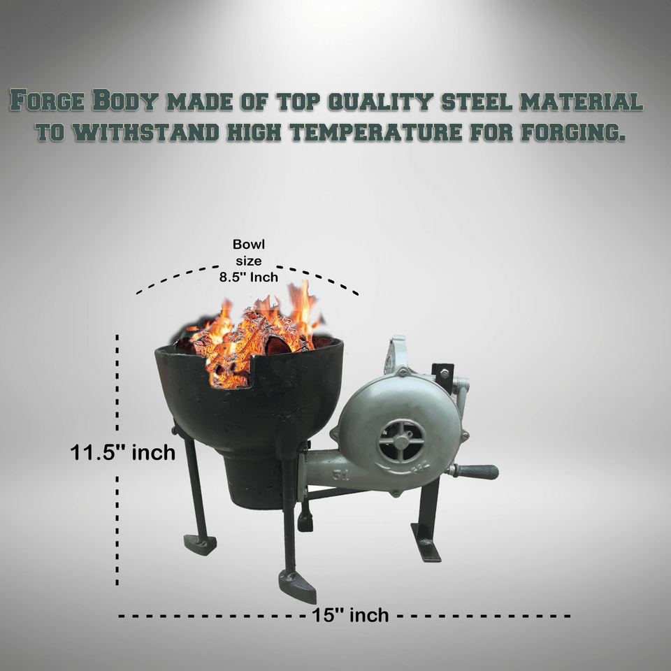 Blacksmith's Large Forge Furnace with Hand Blower Pedal Type Handle Fan ...