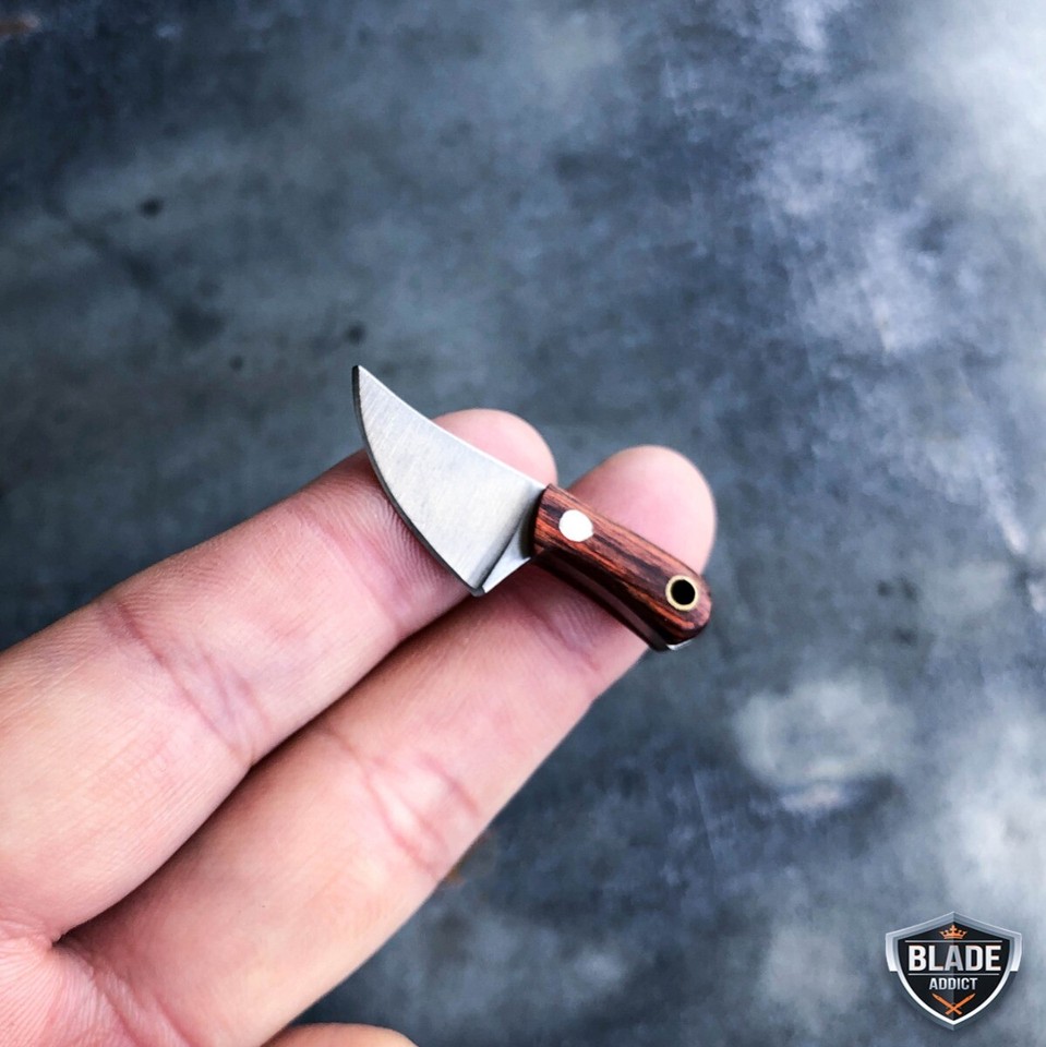 WORLDS SMALLEST WORKING FIXED BLADE KNIFE! Tiny Miniature CLEAVER ...