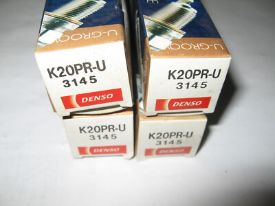 Denso 3145 K20PR-U Nickel U-Groove Spark Plug, New Old Stock, Pack of 4 ...