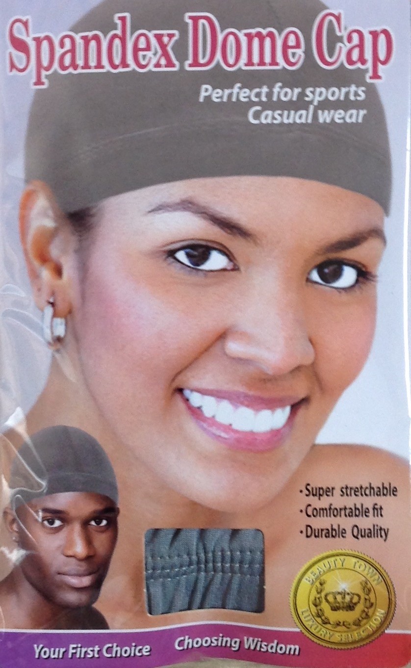 gray spandex Dome Hat skull BIKER HEAD LINER football sports Beanie Cap ...