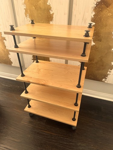 5 Shelf Adjustable Rolling Audio Rack (USA) | eBay