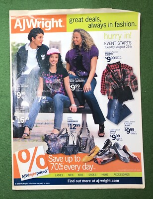 vintage 2009 AJ Wright store sale flyer fashion clothes defunct ...