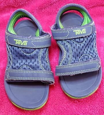 Kids Toddler TEVA water sandals Blue & Green, #1019538T, size 10 | eBay
