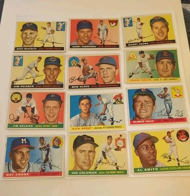 1955 Topps Baseball Cards Lot Of 12 Vg/Ex | eBay