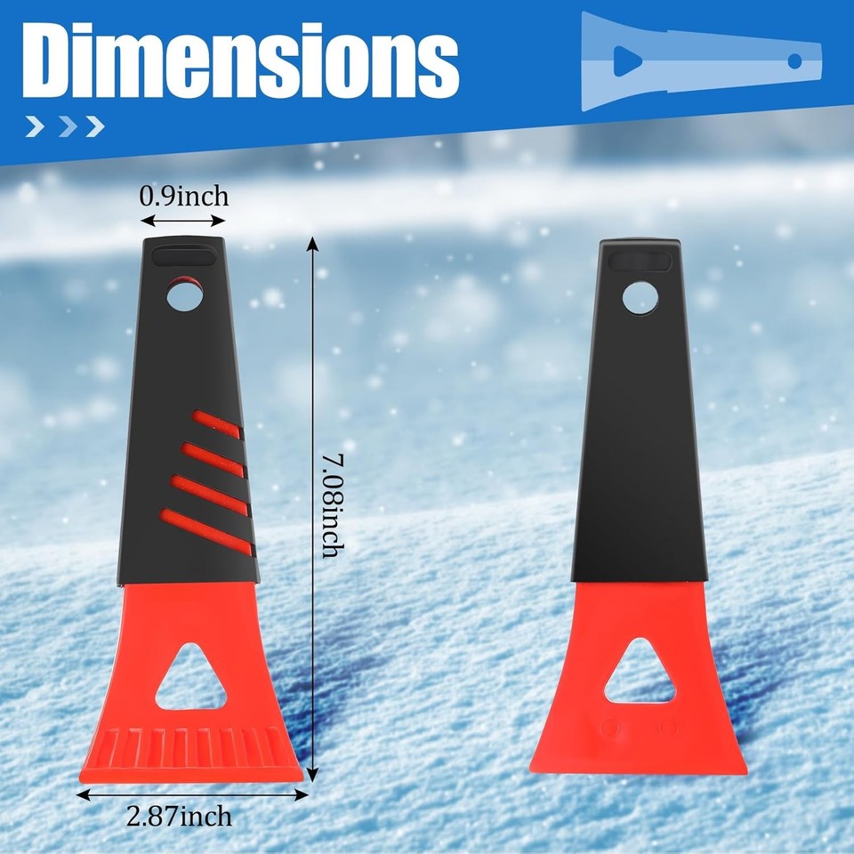 Frienda 48 Pcs Ice Scraper for Car Windshield Plastic Snow Frost Ice ...