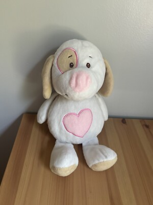 Baby Ganz Puppy Dog Stuffed Animal Lovey Rattle Pink Heart Puppy Love ...